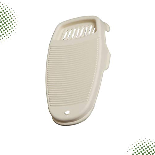 Operitacx Washing Board Antiskid Washboard Plastic Washing Scrubbing Board Thickened Laundry Washboard Household Cleaning Tool for Washing Clothes Home Laundry Khaki Hand Underwear Washboard