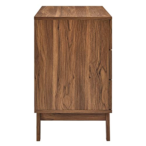 Modway Soma 3-Drawer Dresser in Walnut, 31 x 18.5 x 30