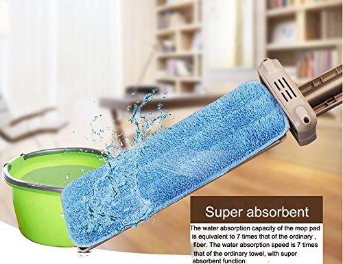 Guard 5 Pack Microfiber Mop pads, Mop Cleaning Pads Replacement Head for 15" Reveal Spay Mop,Great for Wet&Dry,Hardwood,Laminate and Tile Floor, Washable and Reusable,Fits Home and Commercial Use,Blue