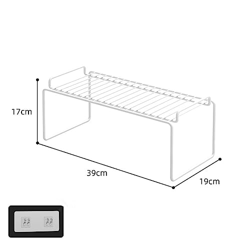 KLKCMS Spice Seasoning Rack Bathroom Organizer Multipurpose under Sink Shelf Cabinet Basket Organizer for Shower Kitchen Countertop Bathroom, White L