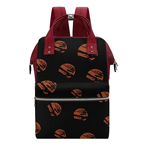 Japanese Bonsai Tree Waterproof Mommy Bag Diaper Bag Backpack Multifunction Large Capacity Travel Bag