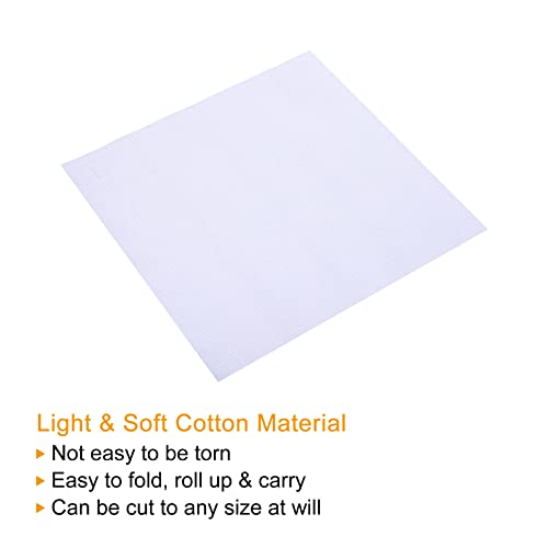 PATIKIL 11 Count Cross Stitch Cloth 20" x 20", 2 Pack Embroidery Cotton Fabric for DIY Needlework, White