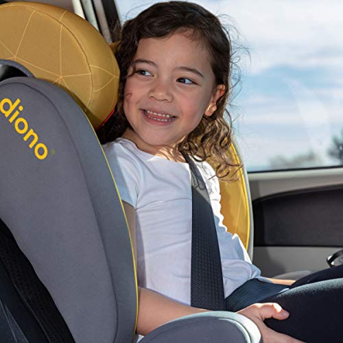 Diono Monterey XT Latch 2 in 1 High Back Booster Car Seat with Expandable Height & Width, Side Impact Protection, 8 Years 1 Booster, Black