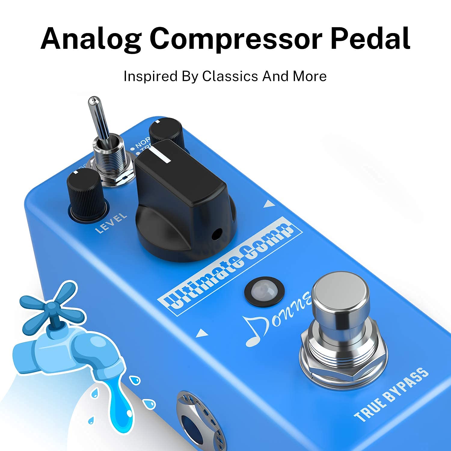 Donner Triple Looper Guitar Pedal Bundle with Compressor Pedal, Ultimate Comp Guitar Pedal Compression Effect 2 Modes