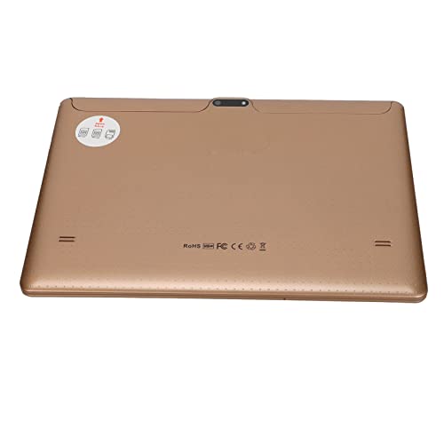 Jeanoko HD Tablet, Champagne 100-240V Tablet PC ROM 64GB 2 Million PX Front Camera for Android9.0 for Video for Gaming(#3)