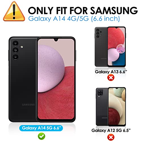 LYWHL [2 Pack for Samsung Galaxy A14 5G Privacy Screen Protector, Anti Spy Tempered Glass 9H Hardness Protective Film for Galaxy A14 6.6β, Anti Scratch Case Friendly Bubble Free Easy Install - Black