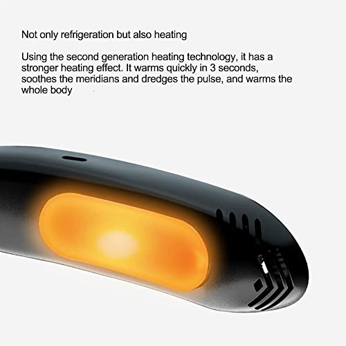 Hanging Neck Fan Mobile Air Conditioner Neckband Portable Fan Air Cooler For Winter Heating Warmer USB Cooling 2.24 (Color : Black)
