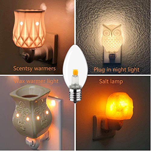 MYEMITTING Night Light Bulb β C7 E12 LED Bulbs β Candelabra, 0.6 Watt Equivalent 7W Incandescent Bulb, Warm White 2700K, Window Candles & Chandeliers Replacement Bulb, 6 Pack