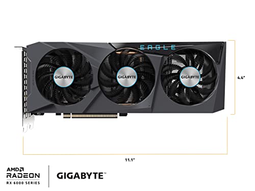Gigabyte Radeon RX 6650 XT Eagle 8G Graphics Card, WINDFORCE 3X Cooling System, 8GB 128-bit GDDR6, GV-R665XTEAGLE-8GD Video Card