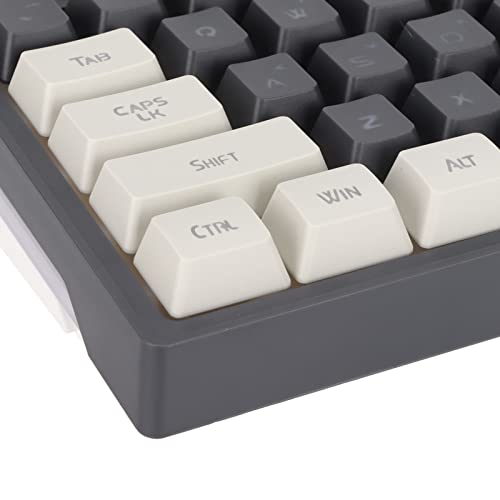 Jopwkuin 2.4G Wireless Gaming Keyboard, Ergonomic Design 96 Keys Gaming Keyboard 2.4G Wireless Floating Keycaps for Gaming(L900 Gray White Wireless Keyboard)