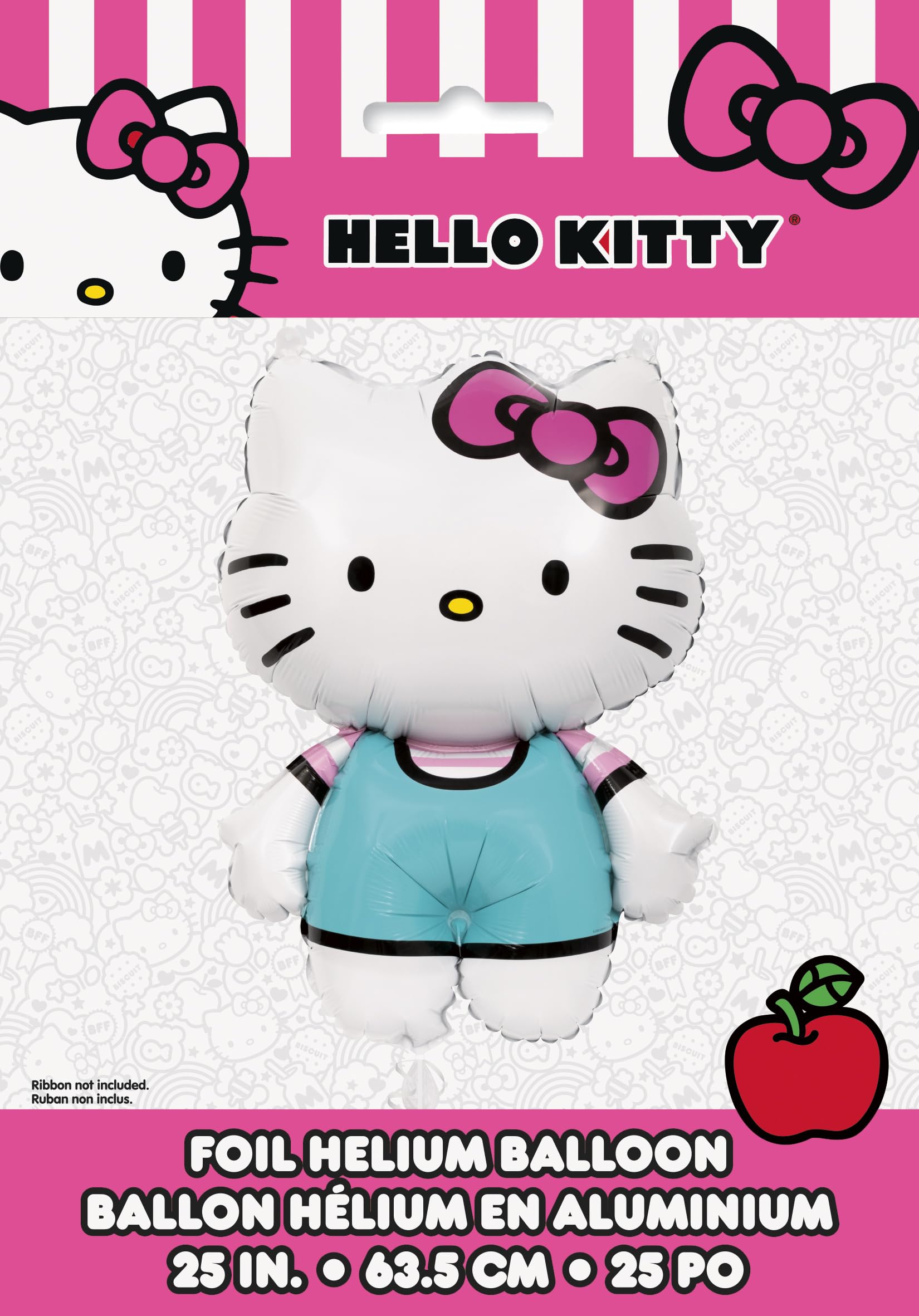 Large Hello Kitty Balloons | 3 Pack | Sticker | Hello Kitty Birthday Decorations and Party Supplies | 25" Hello Kitty, 28.75" Cinnamoroll, 22.75" My Melody