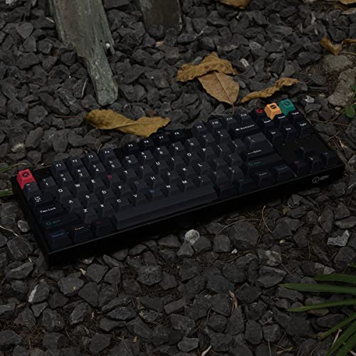 PBT Black Gray Keycaps 153 Keys Cherry Profile Custom ISO ANSI Keyboard Keycap Set for 60% 65% 70% 75% Cherry Gateron MX Switches Mechanical Keyboards