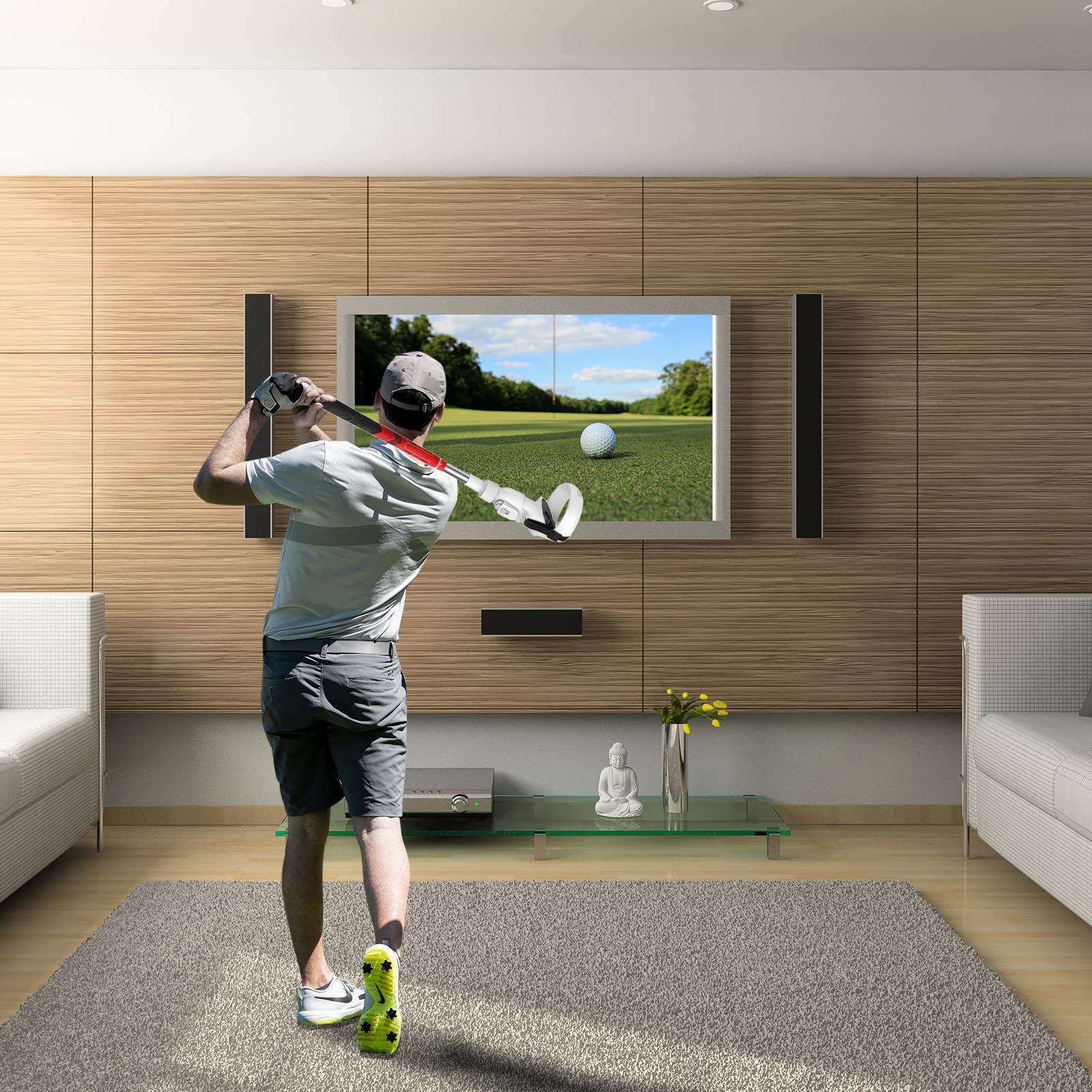 Giguelove VR Golf Club for Oculus Quest 2 Accessories, Golf Club Attachment Compatible with Oculus Quest 2 for Golf+, Walkabout Mini Golf, Golf5eclub