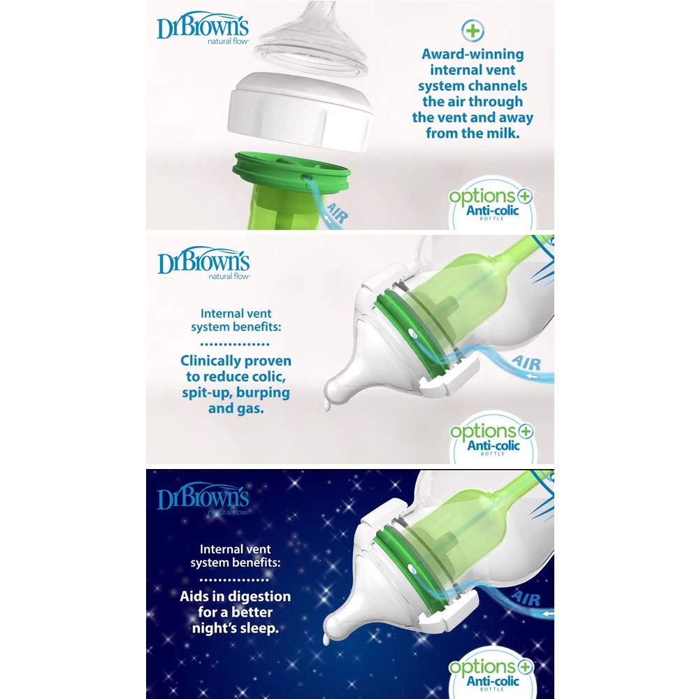 Dr. Brown's Wide-Neck Bottle, 4 Ounce, 2-Pack