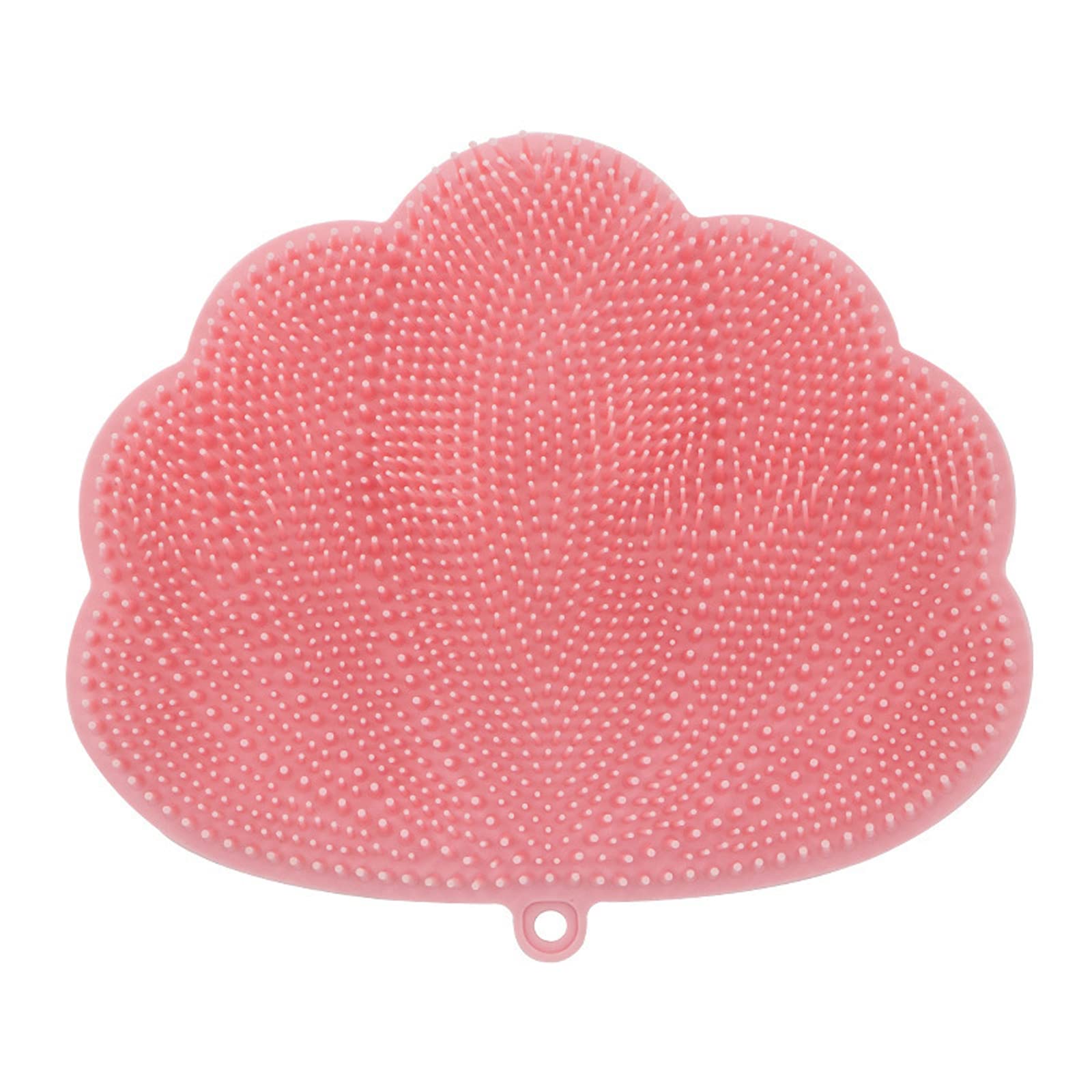 Hands Free Back Scrubber for Shower, Suction Cup Back Scrubber for Shower Wall Mounted Back Scrubber Silicone Flat Body Scrubber Sticks to Wall Lazy Shower Massage Scrubber Bath Brush(Pink)