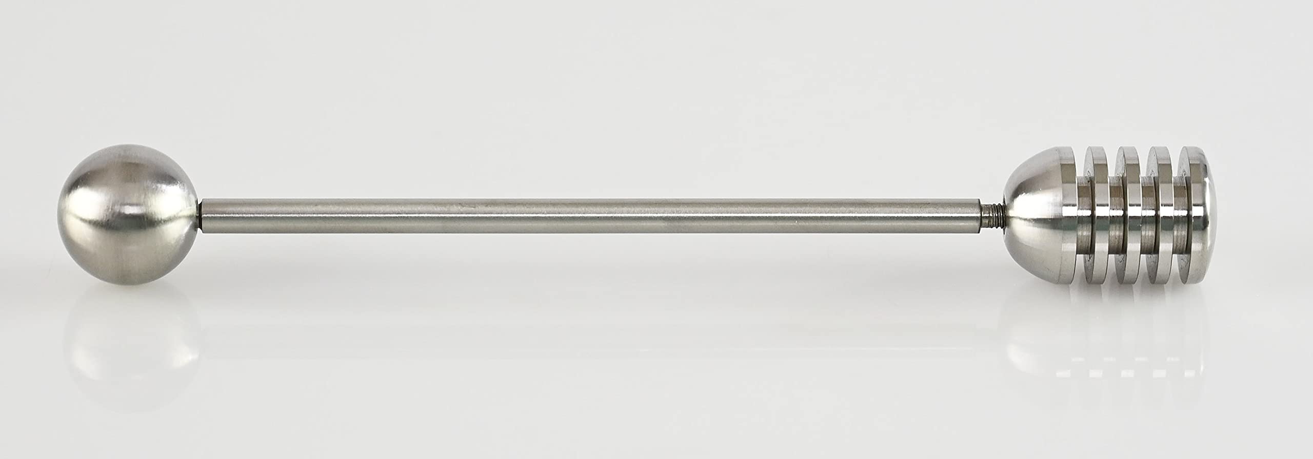HOME-X Stainless-Steel Honey Dipper Wand for Honey Jars, Stainless-Steel Stirrer for Serving Honey and Syrup, Candy and Chocolate Drizzler Tool, 6 ¼” L x ¾” D, Stainless Steel