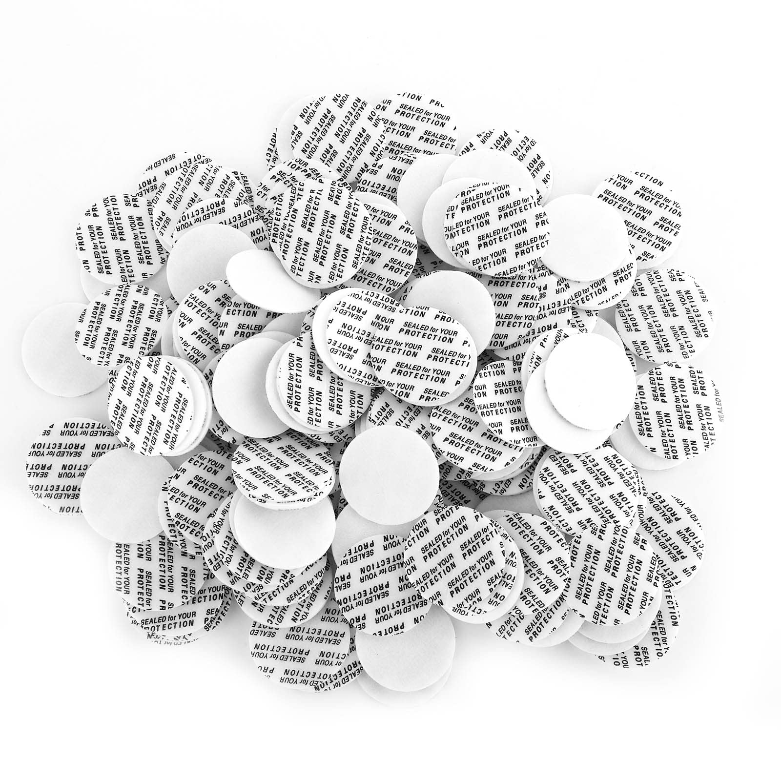 Grevosea 200 Pieces Pressure Sensitive Seals Foam Lid Liners Bottle Cap Liners Seals Safety Tamper Resistant Sealing for Glass & Plastic Jar Bottles Containers (27mm/1inch)