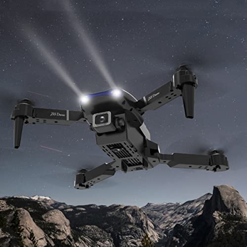 Vounel Drone with 1080P Dual HD Camera - 2023 Upgradded RC Quadcopter for Adults and Kids WiFi FPV RC Drone for Beginners Live Video HD Wide Angle RC Aircraft Trajectory Flight Altitude Hold(Black)