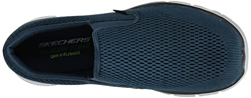 Skechers mens Equalizer Double Play Wide Slip On Loafer, Navy, 12 Wide US