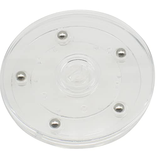 GWYAN 2 Pack 4" Lazy Susan Turntables Acrylic Ball Bearing 360 Degree Rotating Tray for Spice Rack Table Cake Kitchen Pantry Decorating (Transparent)
