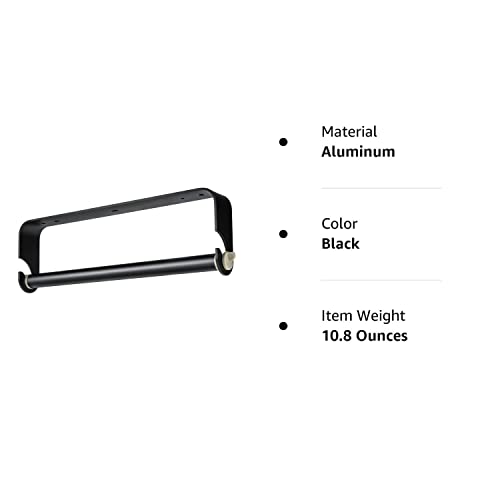 ORLESS Adhesive Paper Towel Holder Under Cabinet & Wall Mount, No Drilling Suitable for Kitchen Bathroom - Black