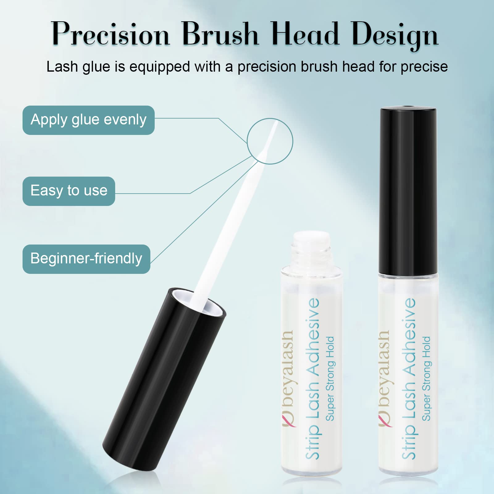 Lash Glue for False Lashes Eye Lash Glue False Eyelash Glue Lash Adhesive Strip Lash Adhesive Latex-Free Eyelash Adhesive White Lash Glue 5ml by Obeyalash