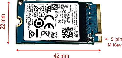 ist computers 256GB M.2 2242 42mm NVMe PCIe Gen3 x4 TLC SSD (KBG40ZNT256G, 5SS0V26415) BG4 for Thinkpad ProBook Latitude EliteBook Ideapad Inspiron Pavilion - Internal Solid State Drive (OEM New)