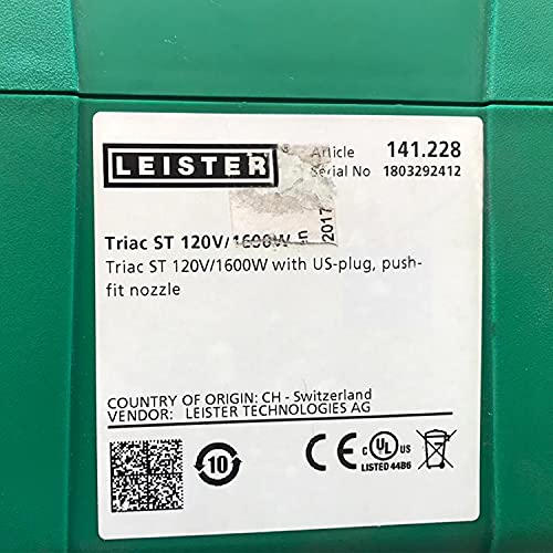 Leister Triac ST 141.228 Hand Held Plastic Welder with 40MM Nozzle & Seam Roller