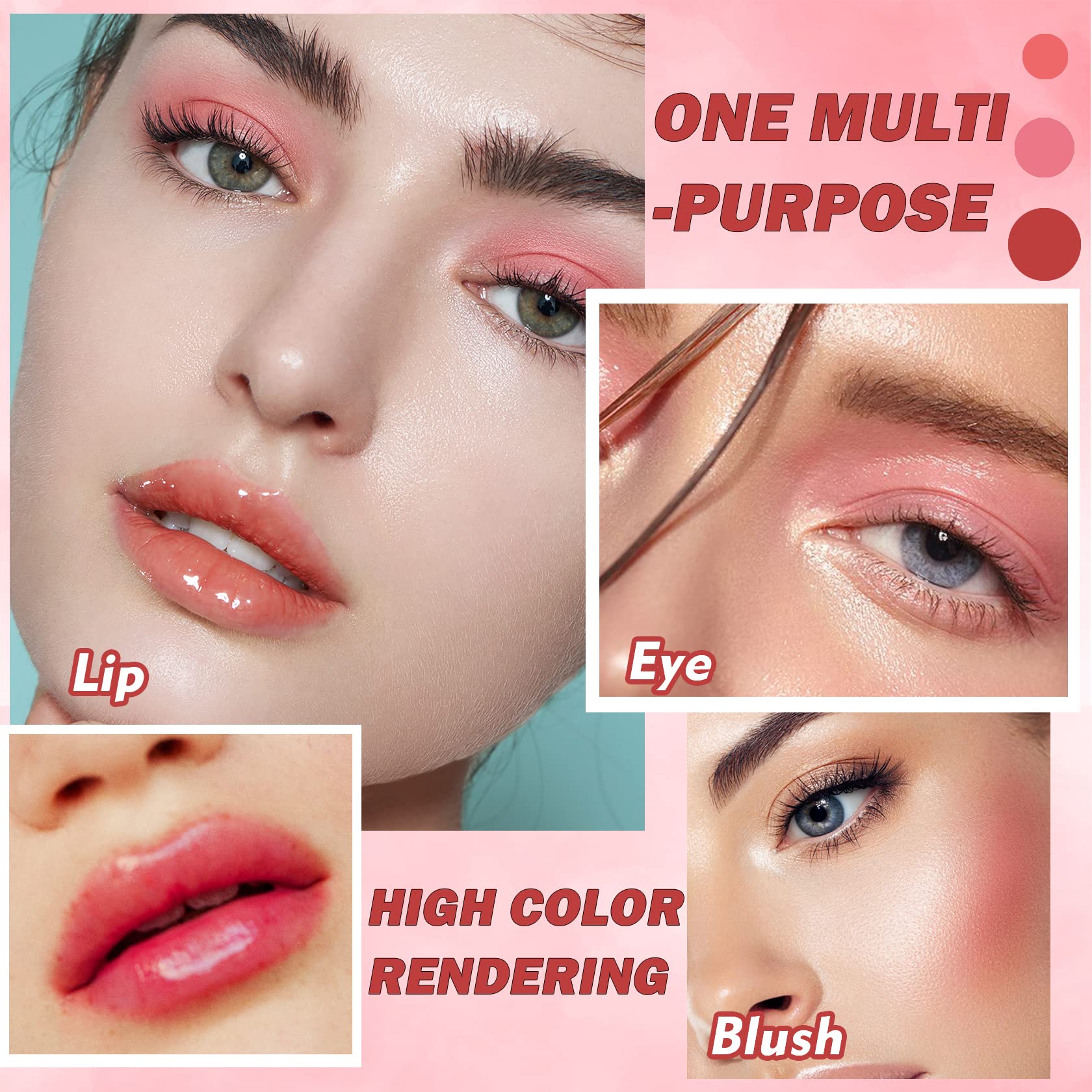 IONSGAKO Lipstick Set, 2PCS Liquid Lip Stain, Long Lasting Waterproof Lip Tint for Lip and Cheek, Lip Gloss, Glossy Finish (01 & 02)