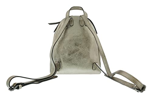 Pierre Cardin Bronze Leather Metallic Large Fashion Backpack for womens