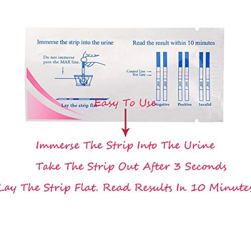 EOPER Ovulation Test Strips, 50 Pieces Private LH Ovulation Test Strips Sticks Fertility Tests Predictor High Sensitivity Result for Women Home Testing