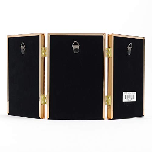 Lawrence Frames 11746T Classic Bead Picture Frame, 4x6 Triple, Gold
