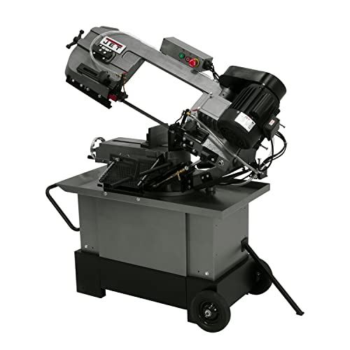 JET HVBS-710S, 7" x 10-1/2" Belt-Driven Mitering Bandsaw, 1Ph 115/230V (413451)