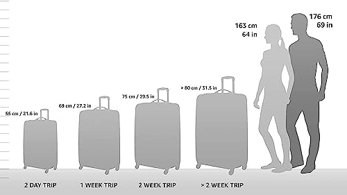 U.S. Traveler Anzio Softside Expandable Spinner Luggage, Dark Grey, Checked-Medium 26-Inch