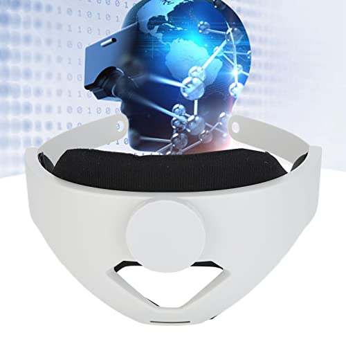 Head Strap with Head Cushion for Oculus Quest 2 VR Head Strap VR Glasses Accessories Set Replacement for Oculus Quest 2 Comfortable Protective Reduce Pressure - White