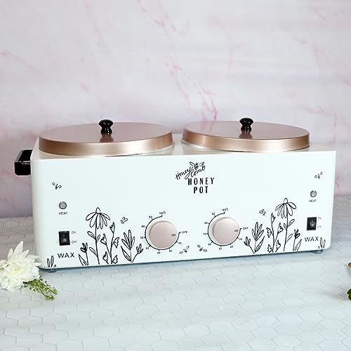 Honeycomb's Double Large Honey Pot - Professional Wax Machine for Hair Removal with Warmer - Salon Quality for Women and Professionals, 14 lbs