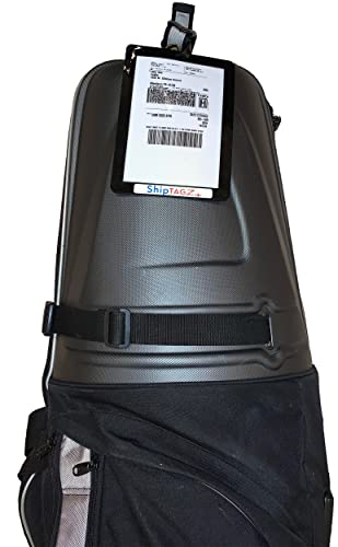 Extra Large Bag Tag (8.5" x 6") Shipping Label Holder for Golf and Luggage