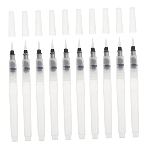 STOBOK 10pcs Watercolor Brush Pencils in Bulk Brush Pen Watercolor Brush Markers Watercolor Brushes Watercolor Painting Accessories Water Coloring Brush Pen Water Color Brush Pens Ink Pen
