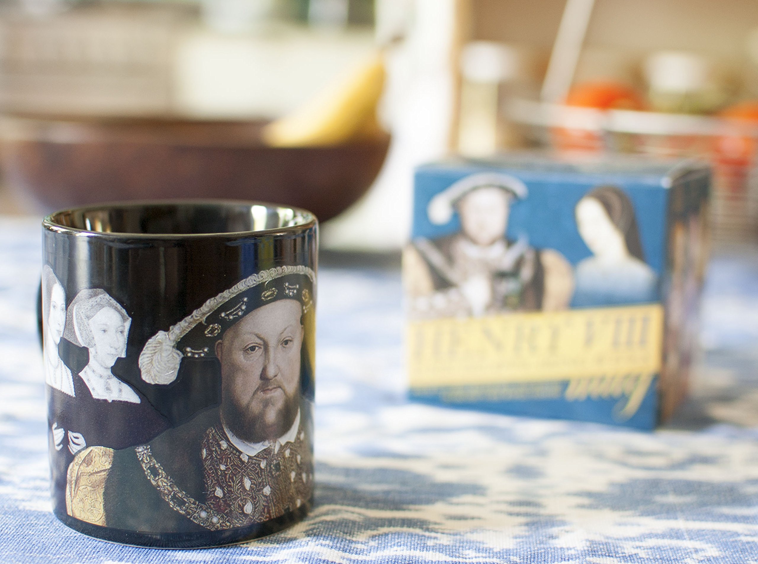 Henry VIII Disappearing Coffee Mug - Add Hot Water and Watch Henry's Wives Disappear - Comes in a Fun Gift Box - by The Unemployed Philosophers Guild, 10Fl oz