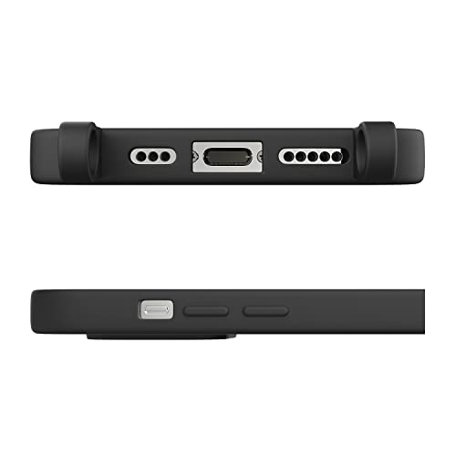 ZTOFERA Crossbody Case for iPhone 13 Pro Max 6.7 inch with Lanyard Strap Adjustable Rope Liquid Silicone Soft Cover Black