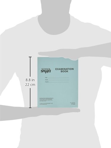 School Smart Examination Blue Book with 32 Pages, 7 x 8-1/2 Inches, Pack of 50 Books