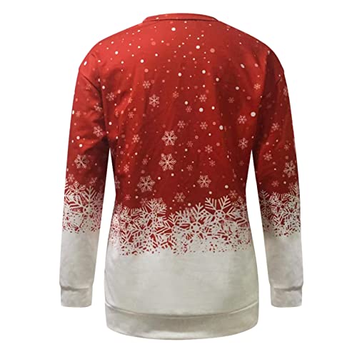 GuangYuan Sweatshirt For Women Plus Size Plain Fashion Hoodies Oversized Long Sleeve Tees Flowy All-match Pullovers Clothes Outfits Red