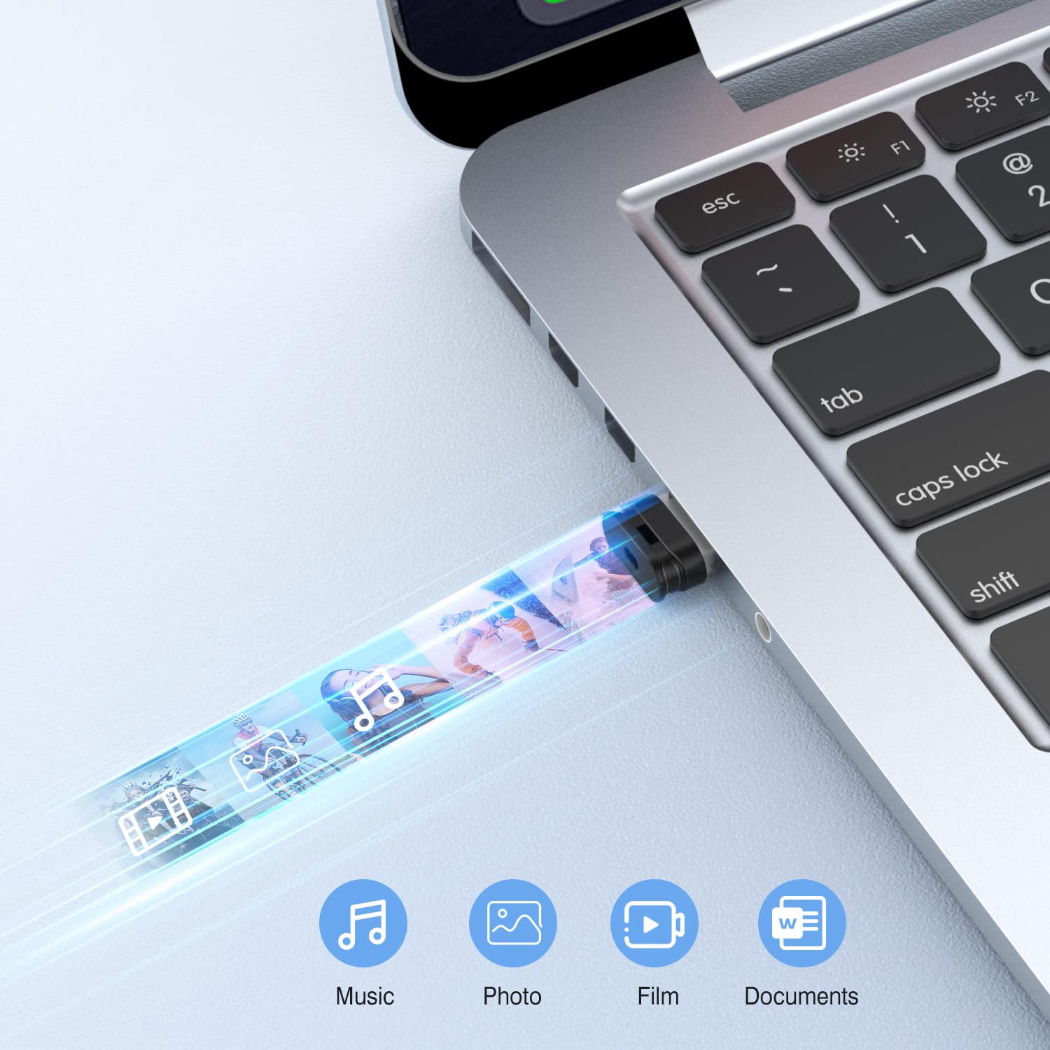 K&ZZ 32GB Ultra Slim Flash Drive 200 Pack 32 GB Mini USB Flash Drives with Portable Lanyard 32G Small Memory Stick USB Drive Thumb Drives, Black