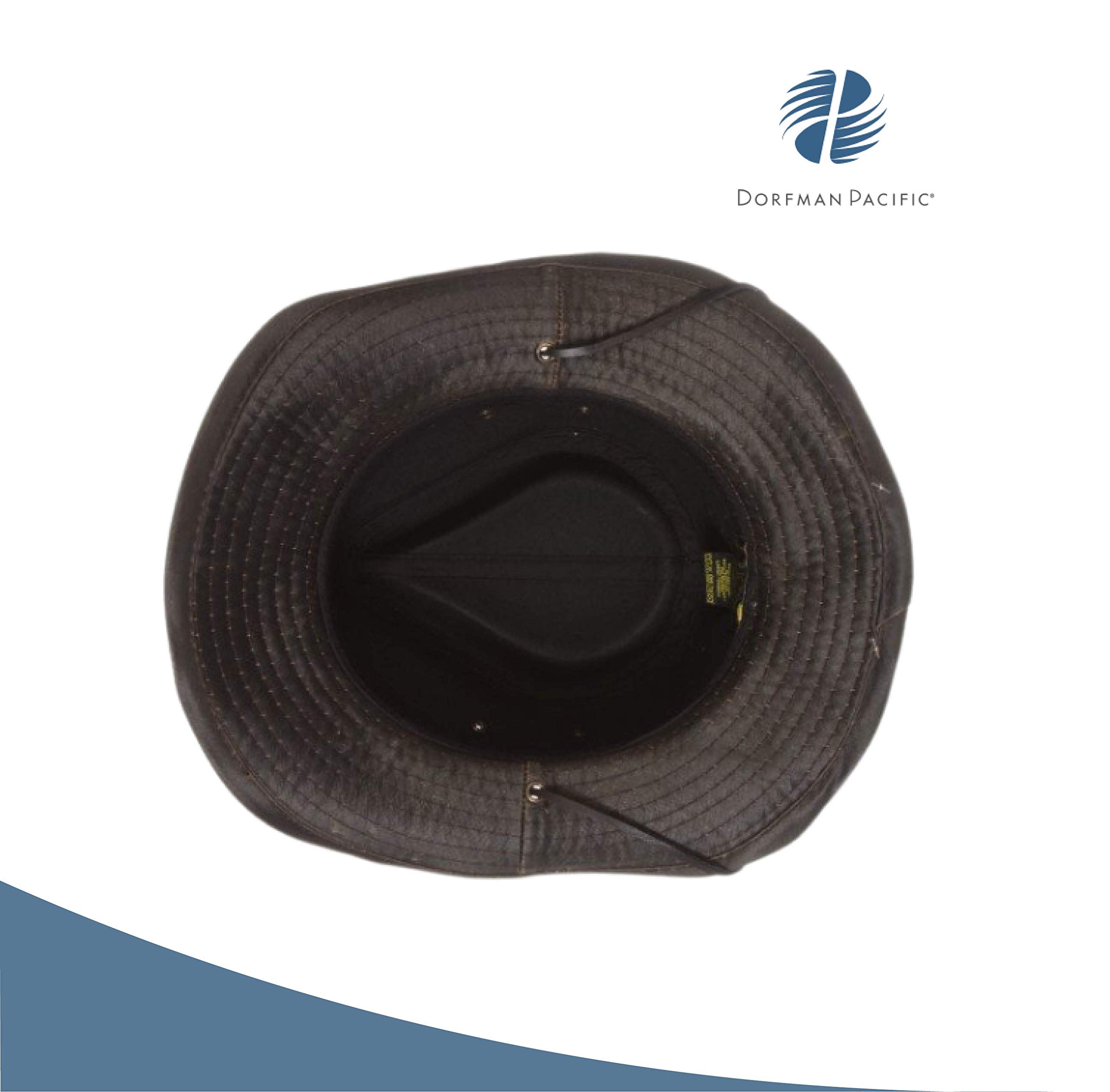 Dorfman Pacific Men's Outback Hat with Chin Cord (X-Large, Bark)