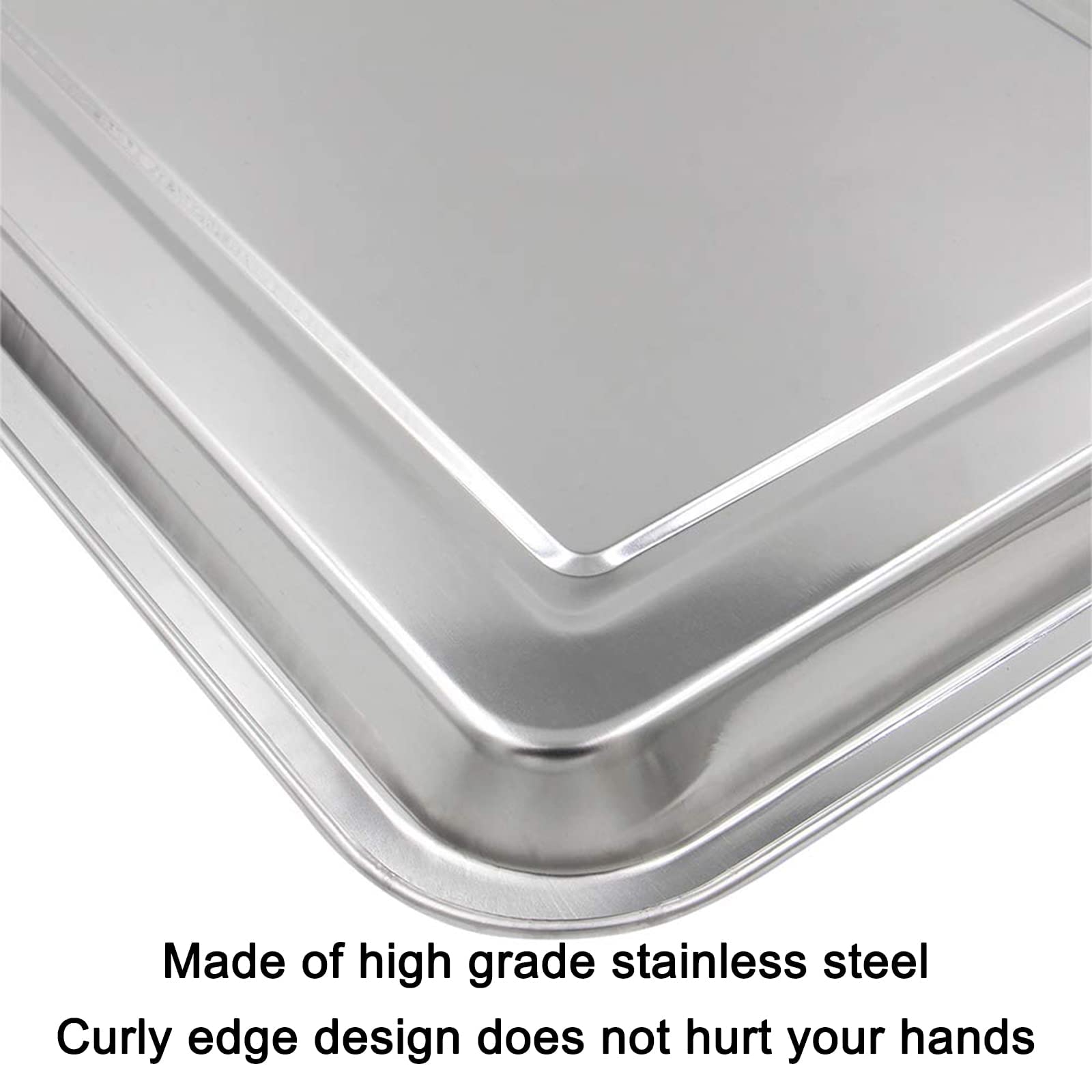 Stainless Steel Tray - Yangna 3 Pack Dental Tray 13.5'' X 10'' Stainless Steel Trays Piercing Instrument Tray Flat Tool