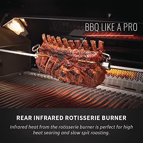 Napoleon PRO665RSIBNSS-3 Prestige PRO RSIB Natural Gas Grill, 665 sq.in. + Infrared Side and Rear Burners, Stainless Steel