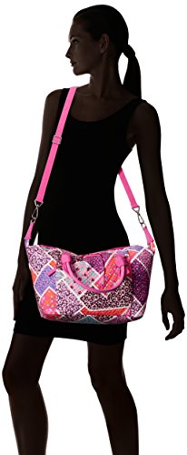 Vera Bradley Women's Cotton Hadley Satchel Purse, Modern Medley, One Size