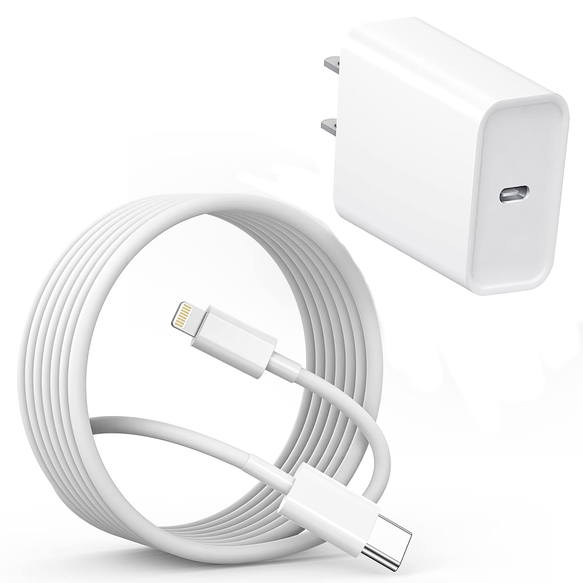iPhone Charger Super Fast Charging, iPhone Fast Charger [MFi Certified] PD Type C Power Wall Charger Block with 6FT USB C to Lightning Cable Compatible with iPhone 14/13/12 11/Pro Max/Pro/XR/SE/8Plus
