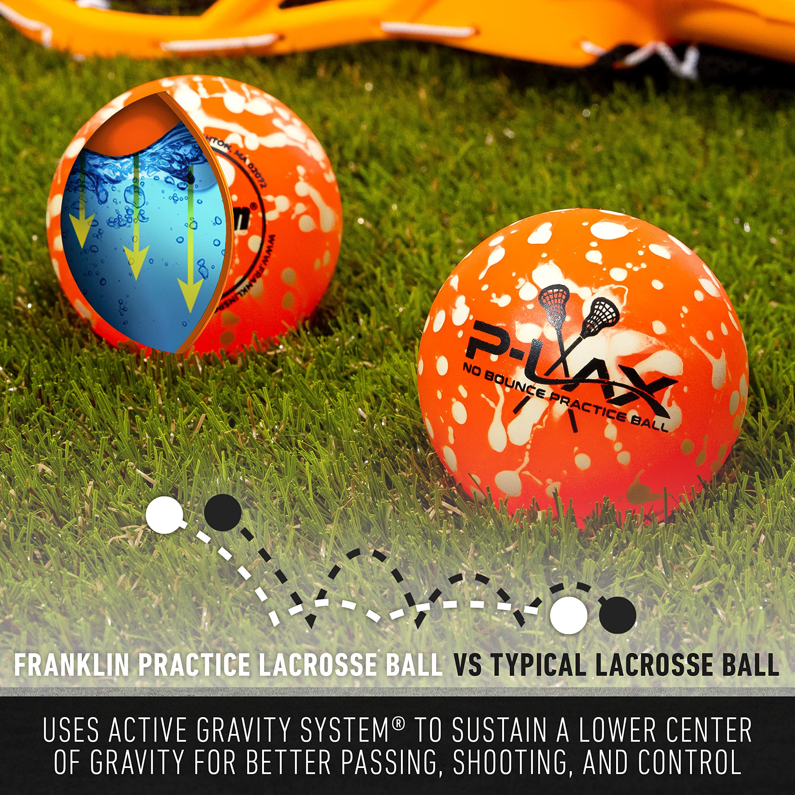 Franklin Sports Lacrosse Balls - Practice Lax Balls - 2 Pack -Massage Balls - All Ages Lacrosse - Green