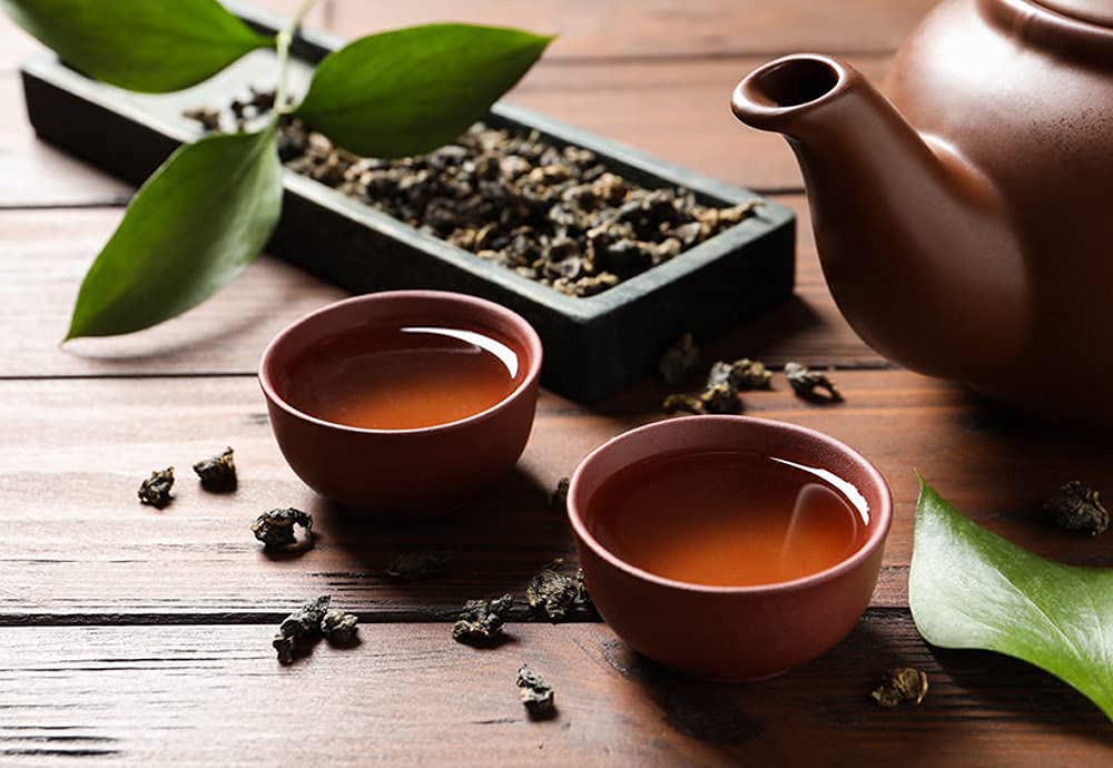 Decaffeinated Oolong Tea Loose Leaf, Hot or Cold Brew, Smoky, Woodsy, Nutty Notes Delicate Toasty Finish - Decaf Oolong Tea Leaves